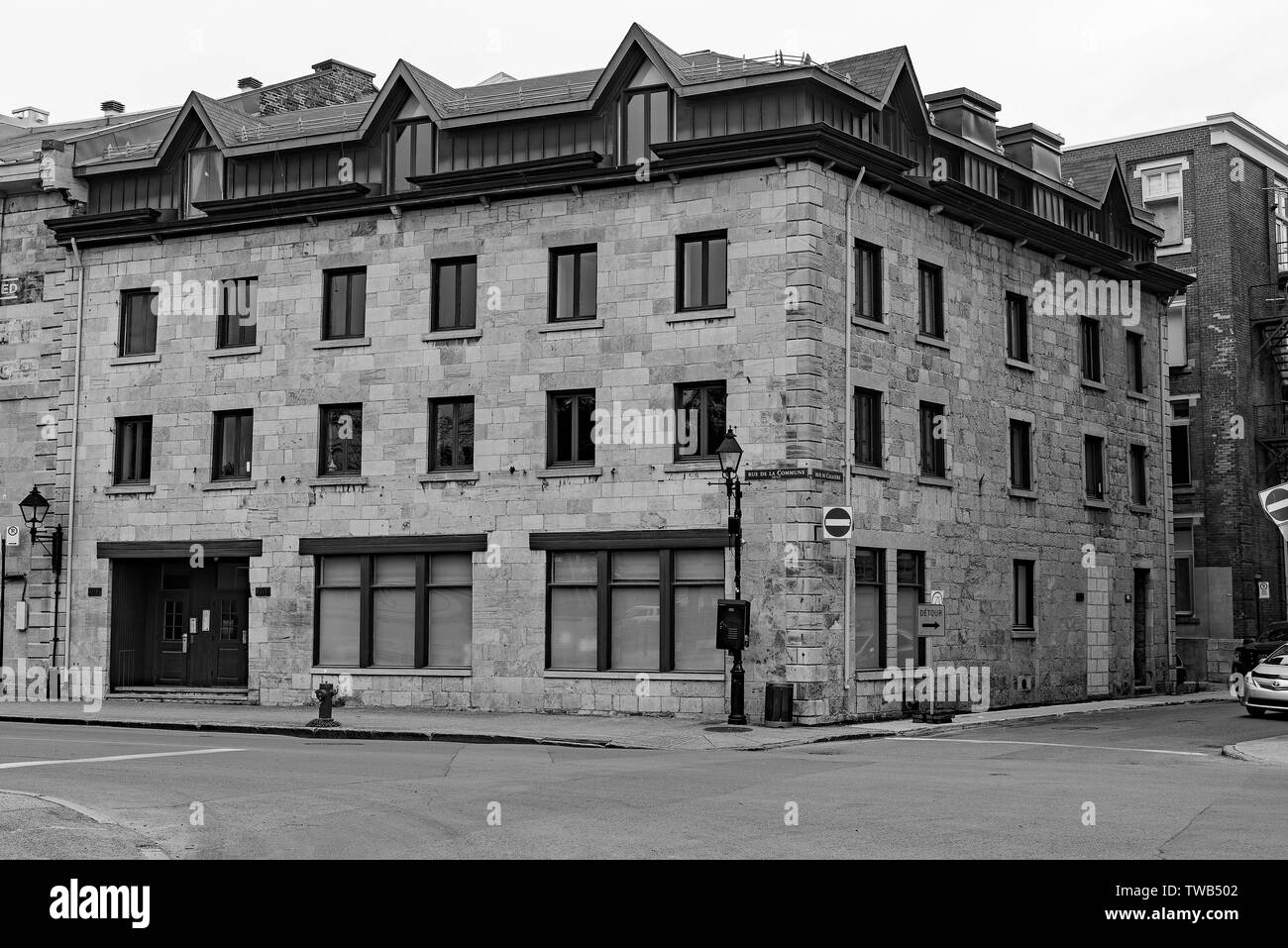 French architecture structures buildings design Black and White Stock ...