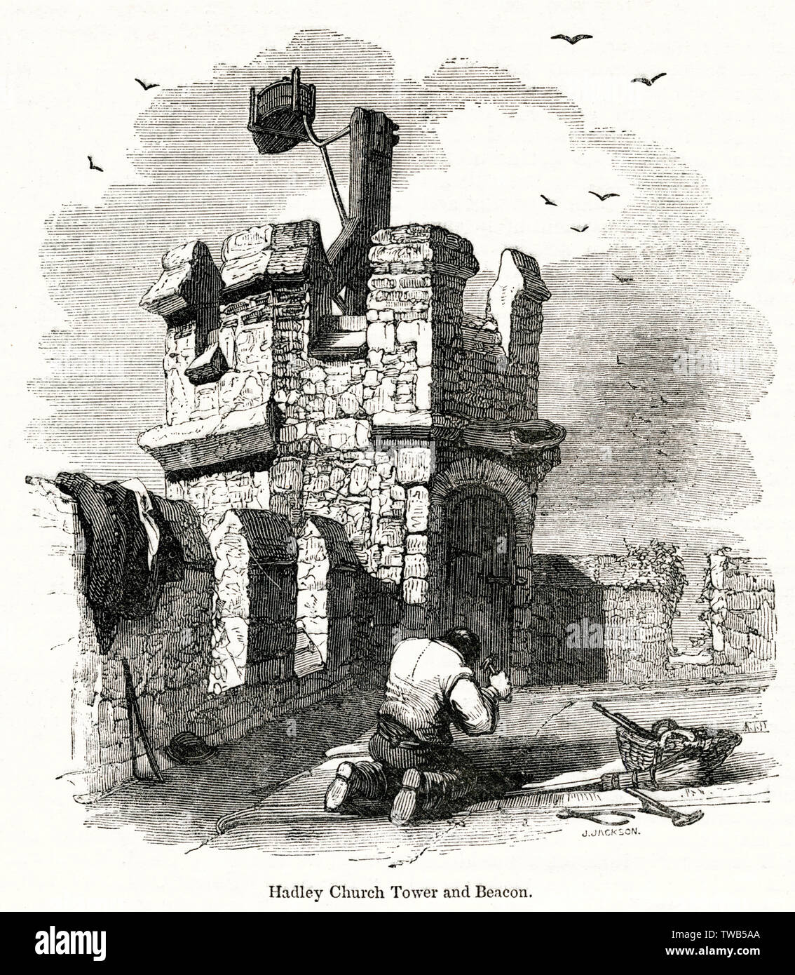 St Mary's Church tower and beacon, Monken Hadley, London Stock Photo ...