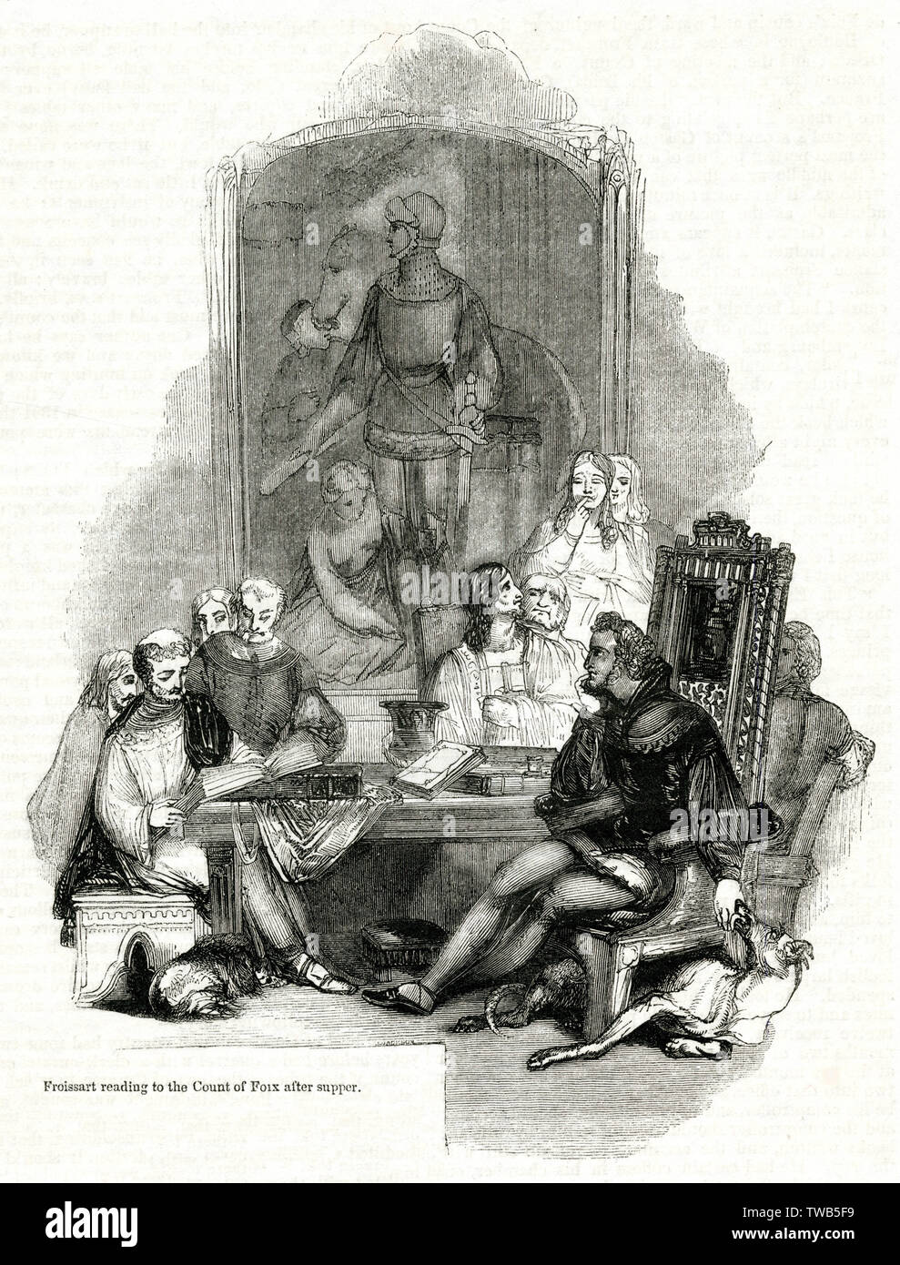 Medieval reading listening hi-res stock photography and images - Alamy