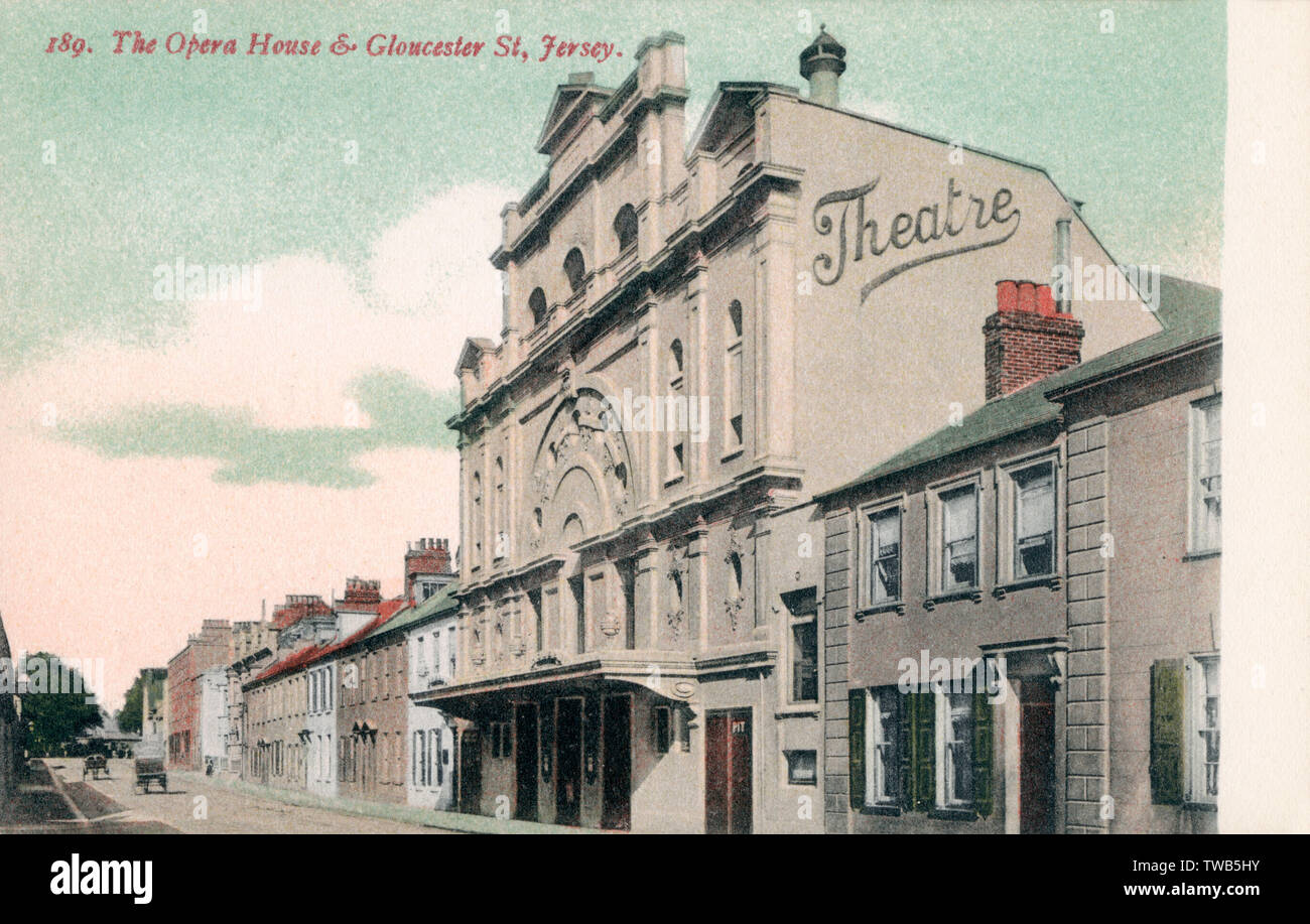 The Opera House and Gloucester Street, Jersey Stock Photo - Alamy