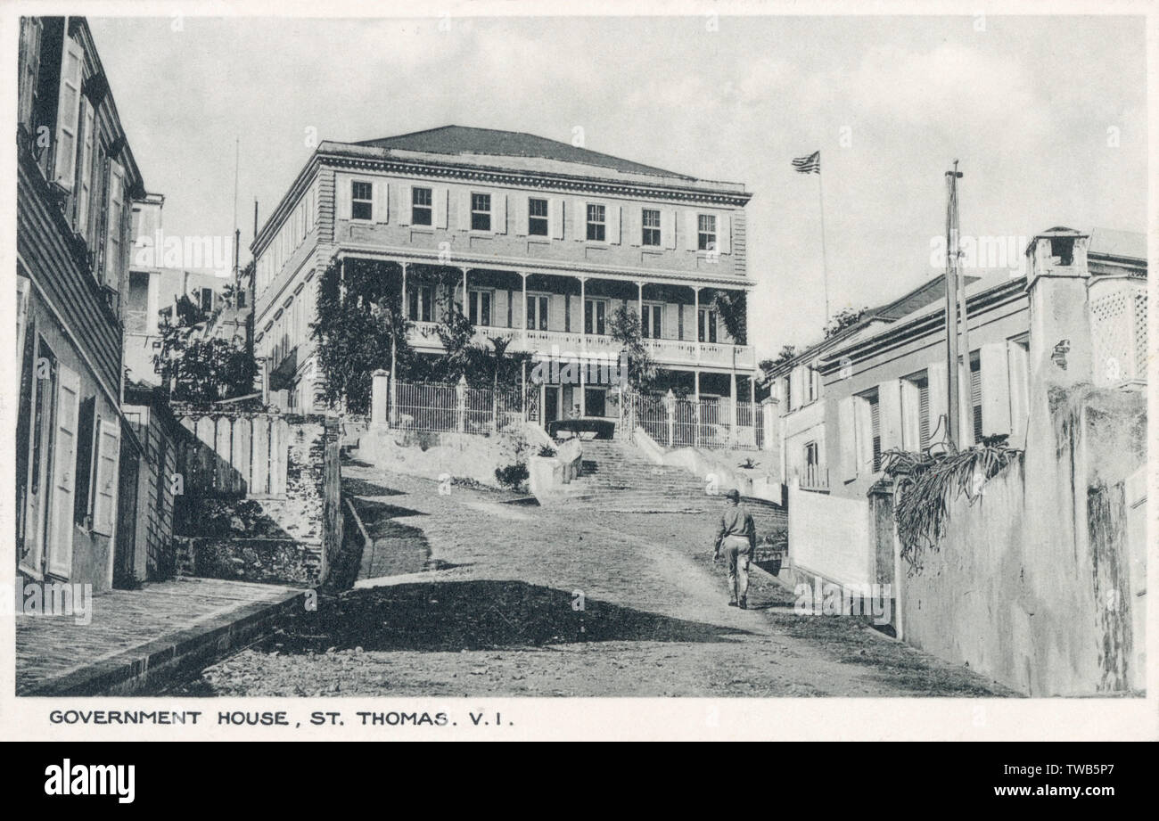 Government House, St. Thomas - US Virgin Islands, Caribbean Stock Photo ...