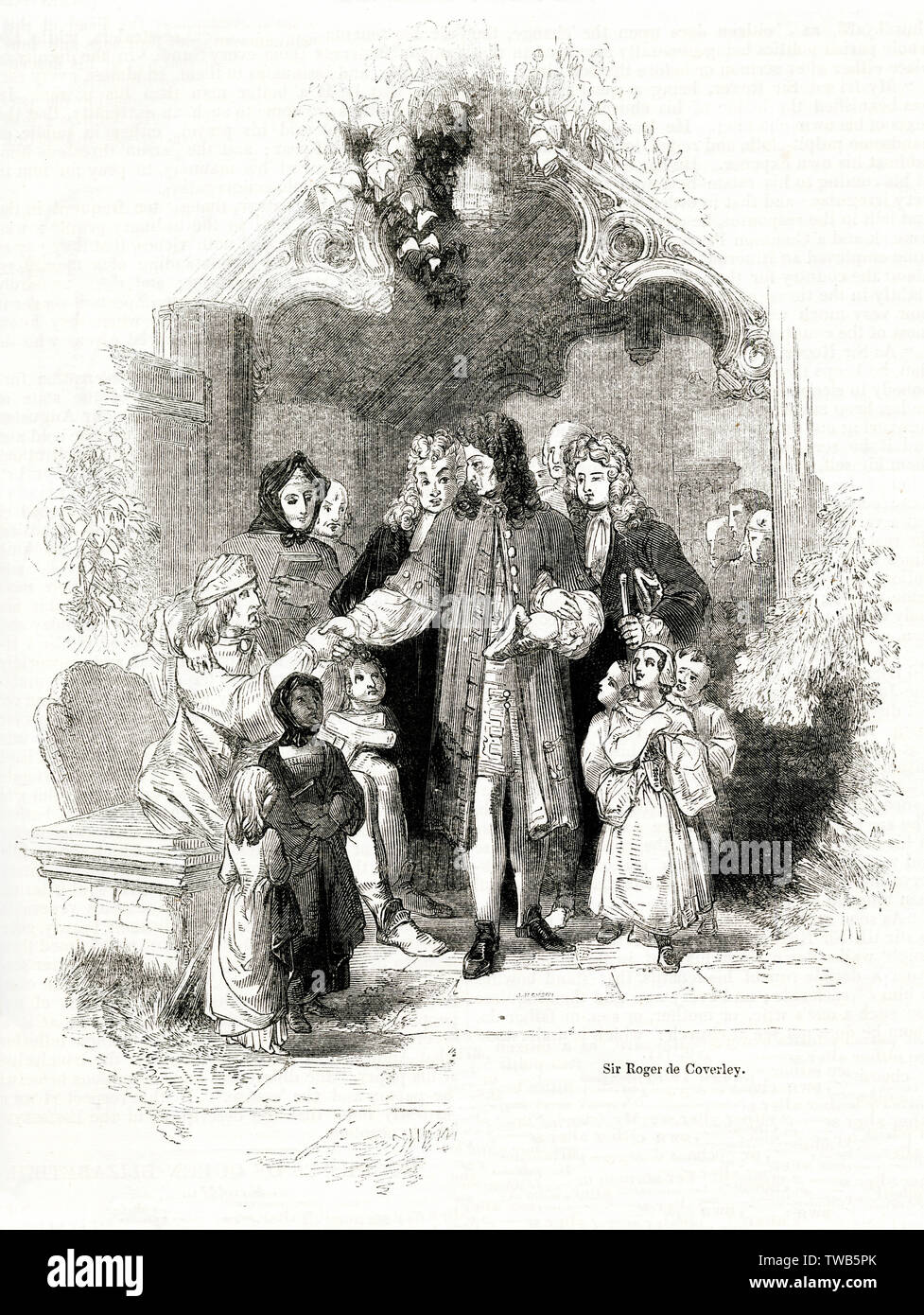 Sir Roger de Coverley, fictitious character in The Spectator Stock ...