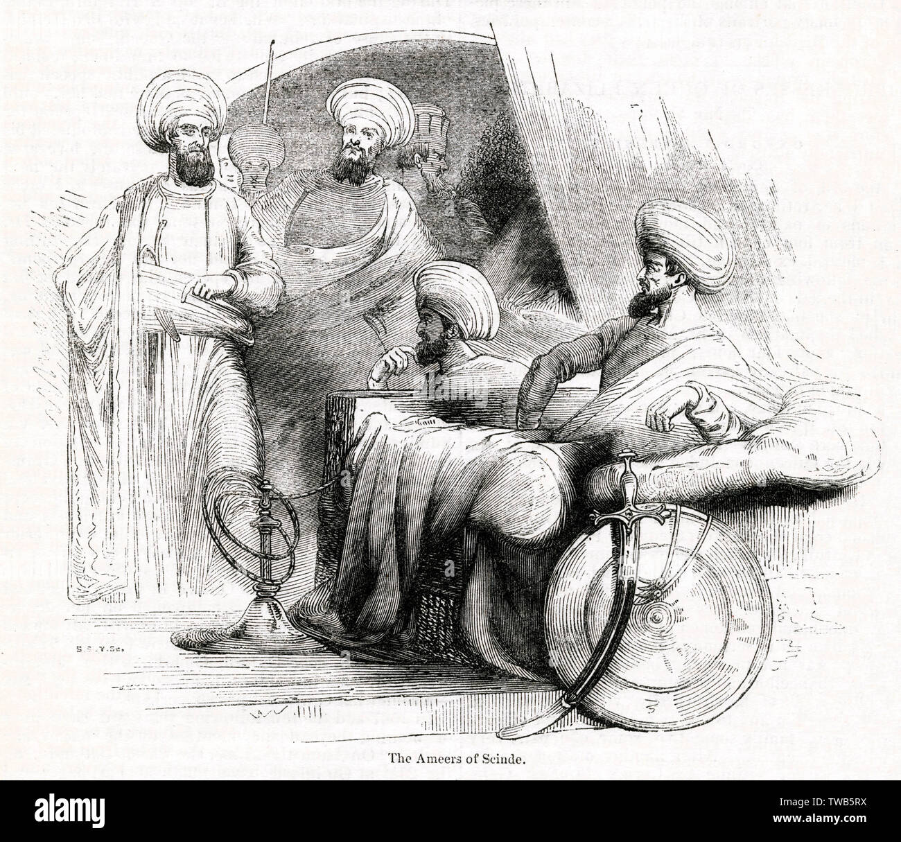 Amirs of Scinde, ethnic group from Sindh, India Stock Photo - Alamy