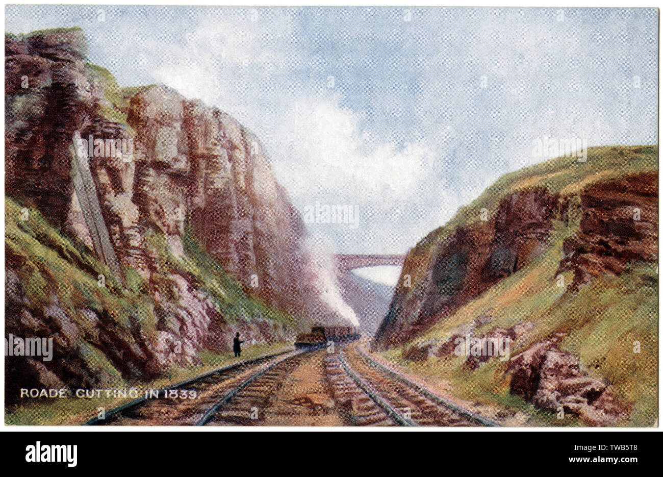 Train rail track cutting Cut Out Stock Images & Pictures - Alamy