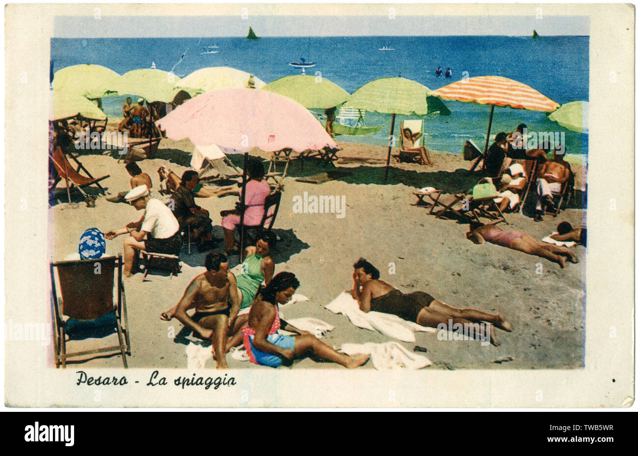 People sunbathing on holiday Cut Out Stock Images & Pictures - Alamy