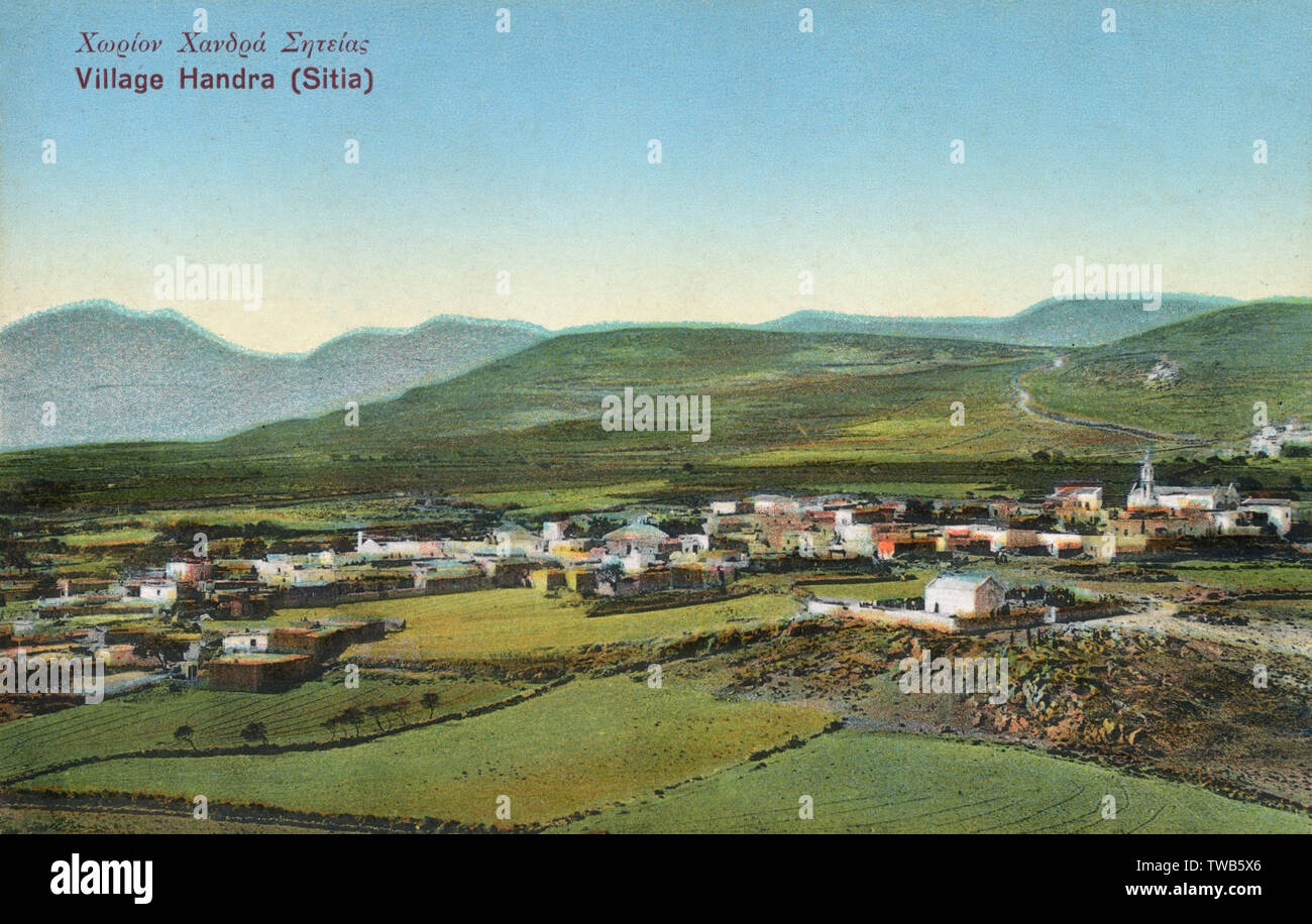 Crete, Greece, Village of Handra (Handras or Chandras), Sit Stock Photo ...