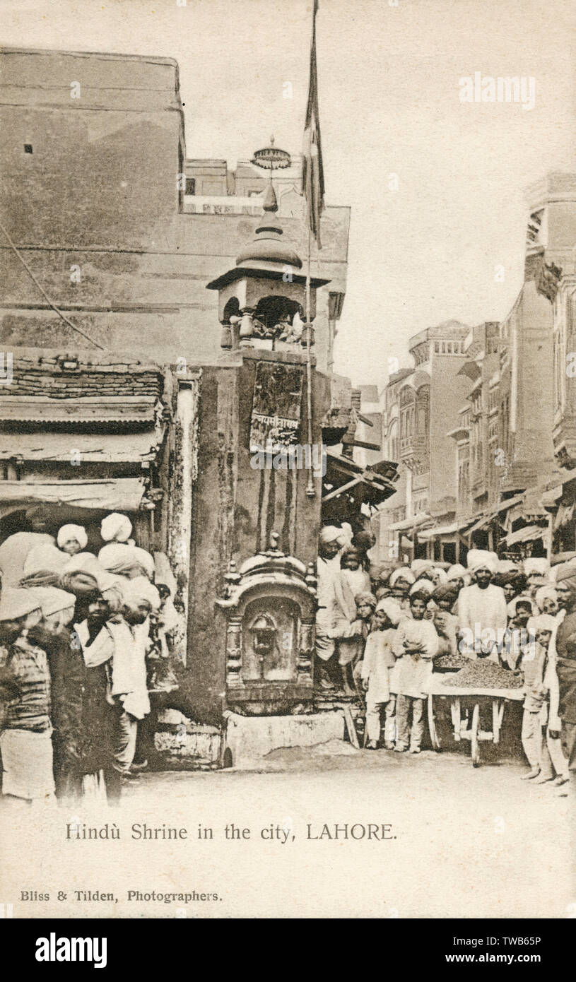 Hindu Shrine at edge of Street in Lahore, Punjab, Pakistan Stock Photo ...