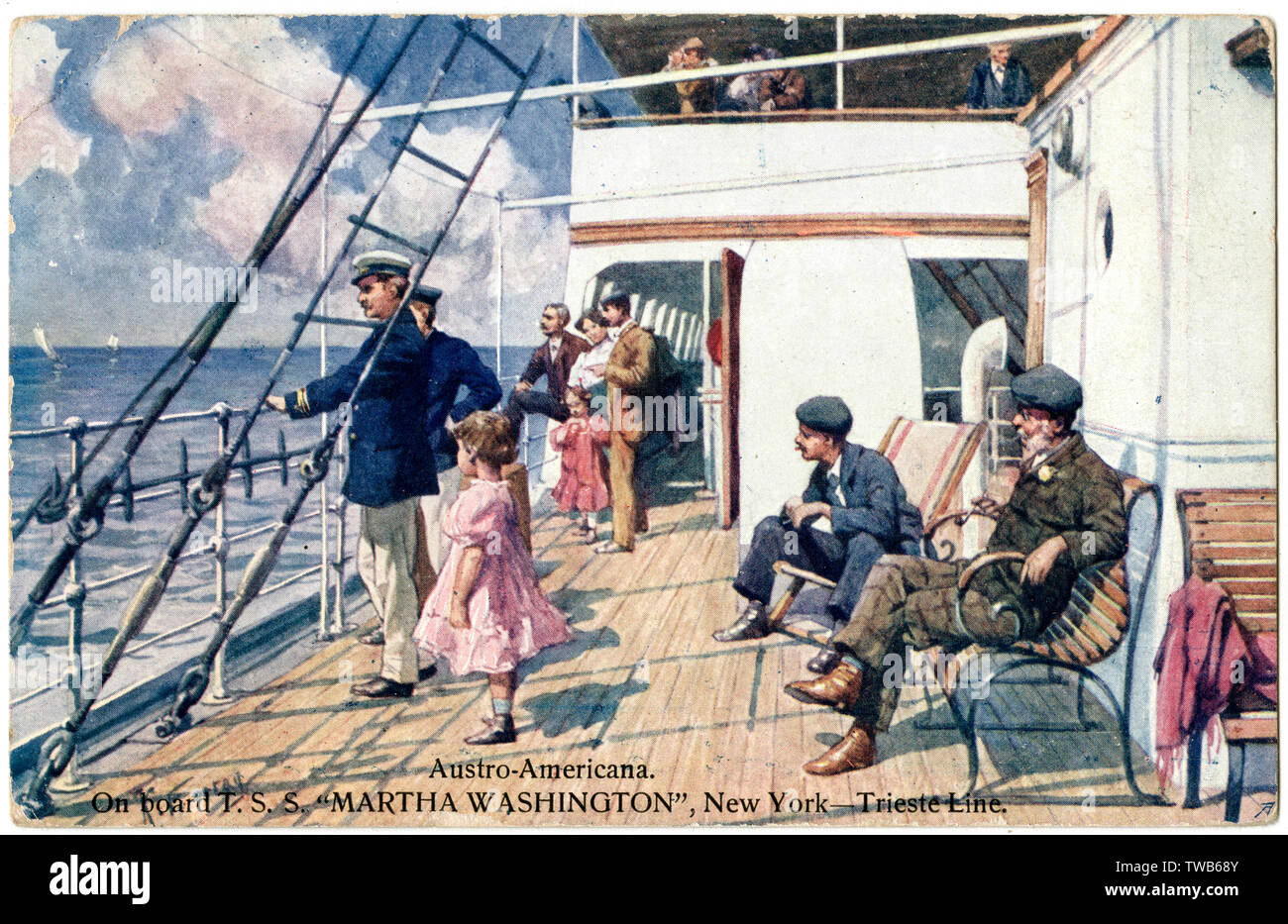SS Martha Washington, with passengers on deck Stock Photo - Alamy