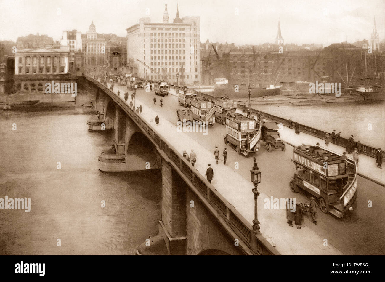 London Bridge, London, UK, ca 1920 Stock Photo - Alamy