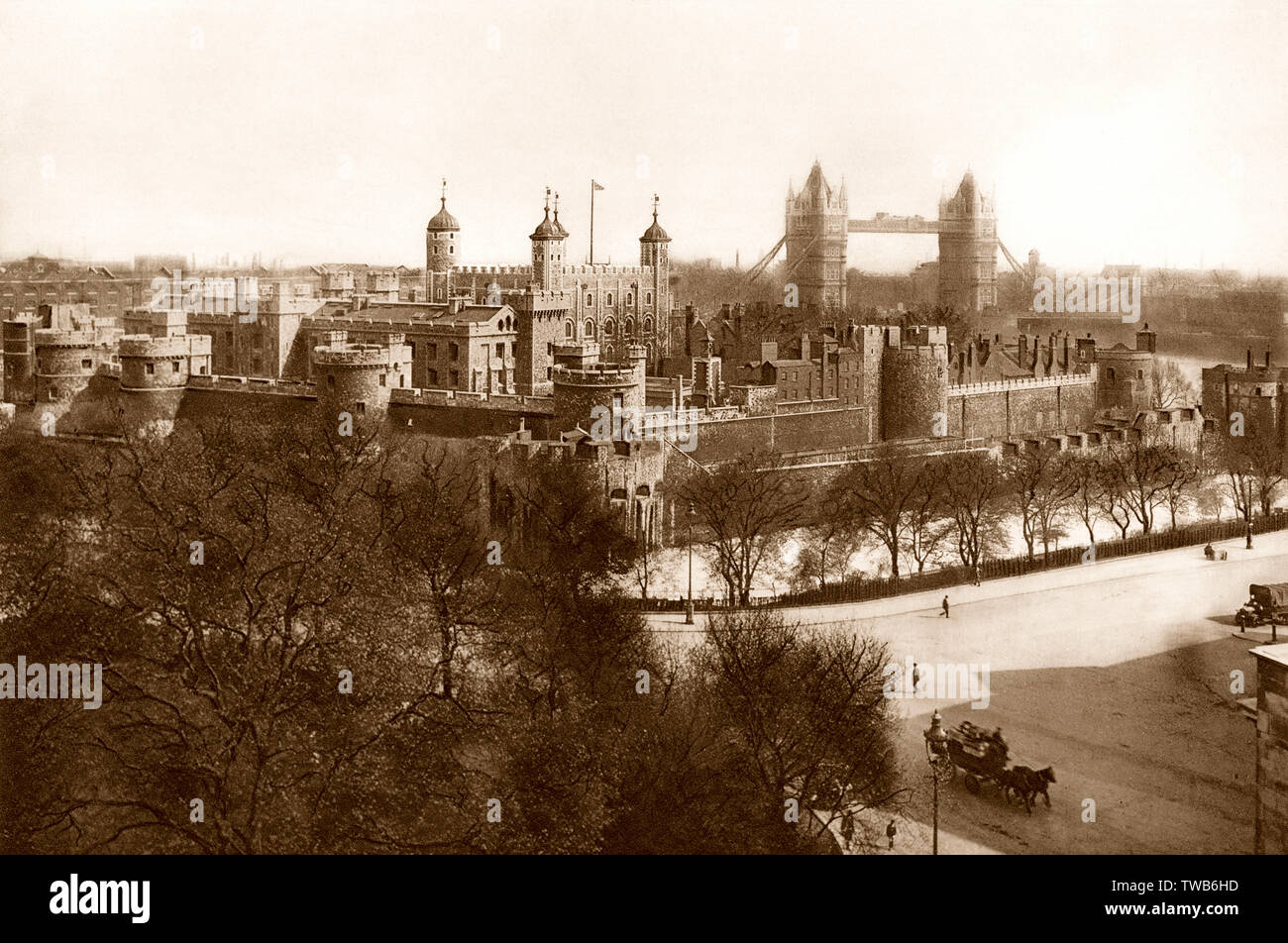Tower of London, London, UK, ca 1920 Stock Photo - Alamy