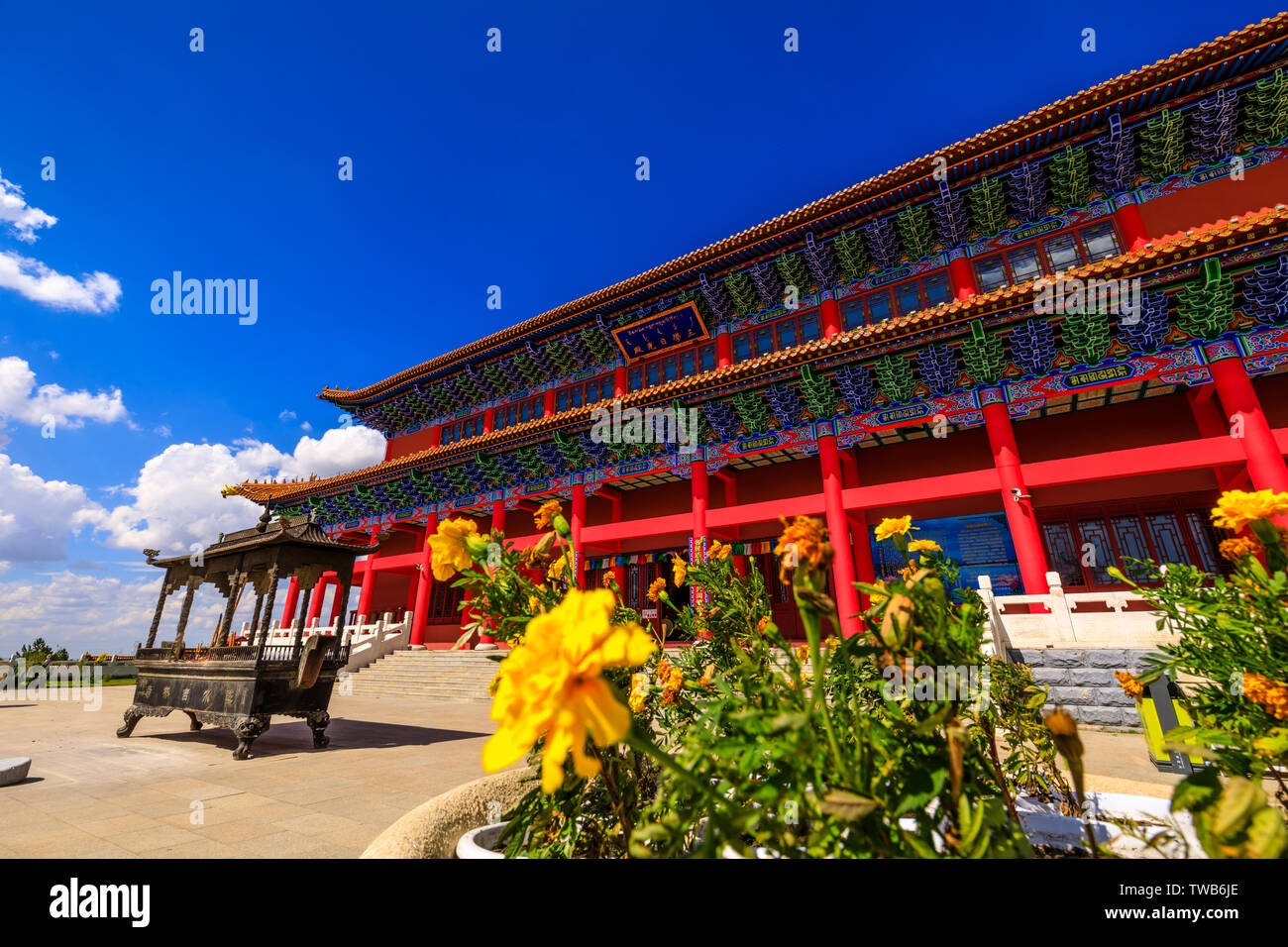 Hulunbuir Hailar Darjilin Temple, Inner Mongolia Stock Photo - Alamy