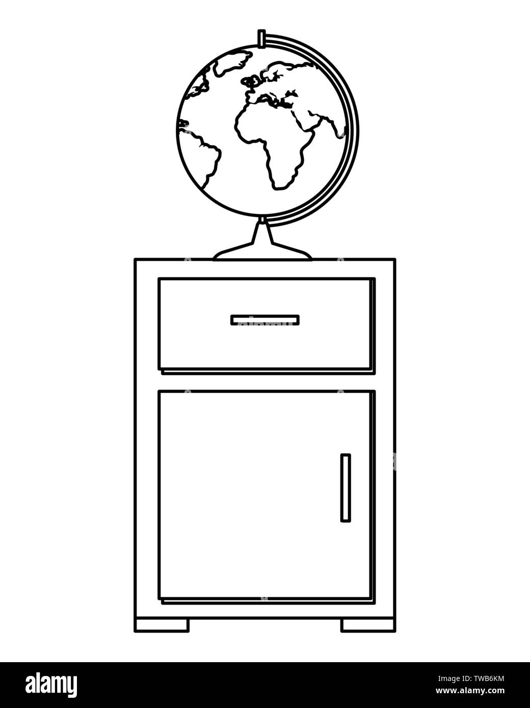 Geo map of the world Black and White Stock Photos & Images - Alamy