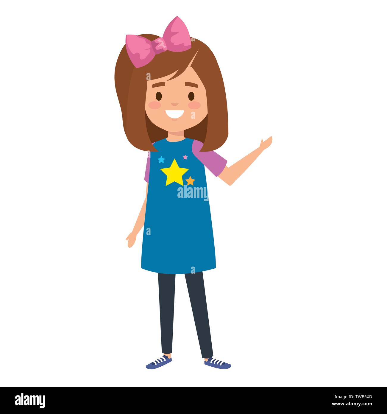 happy student girl comic character Stock Vector Image & Art - Alamy