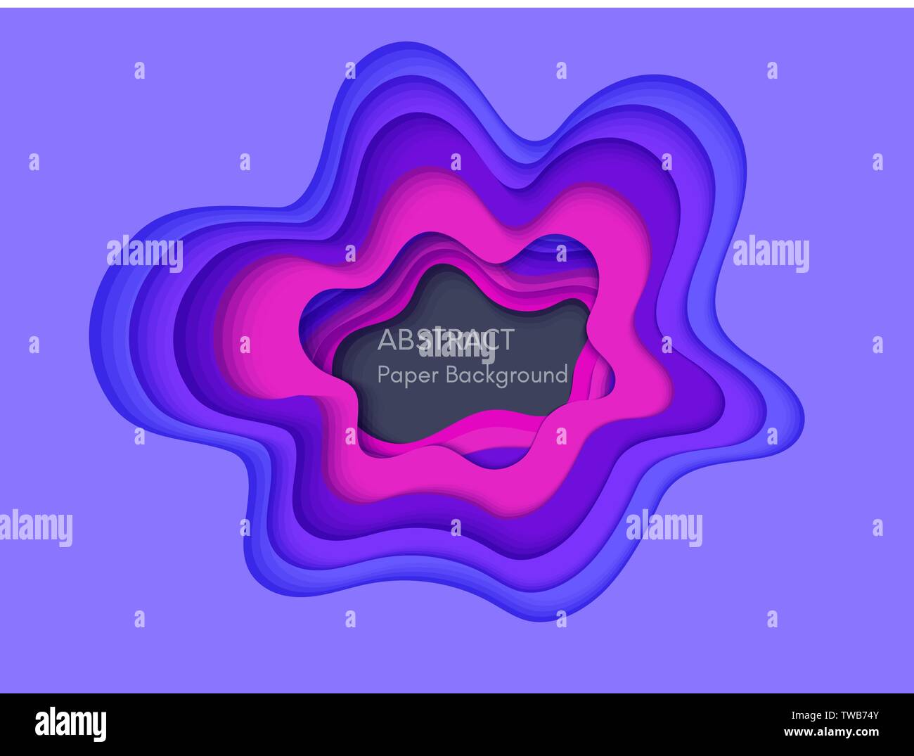 Abstract 3d background with papercut shapes. Paper design, vector ...