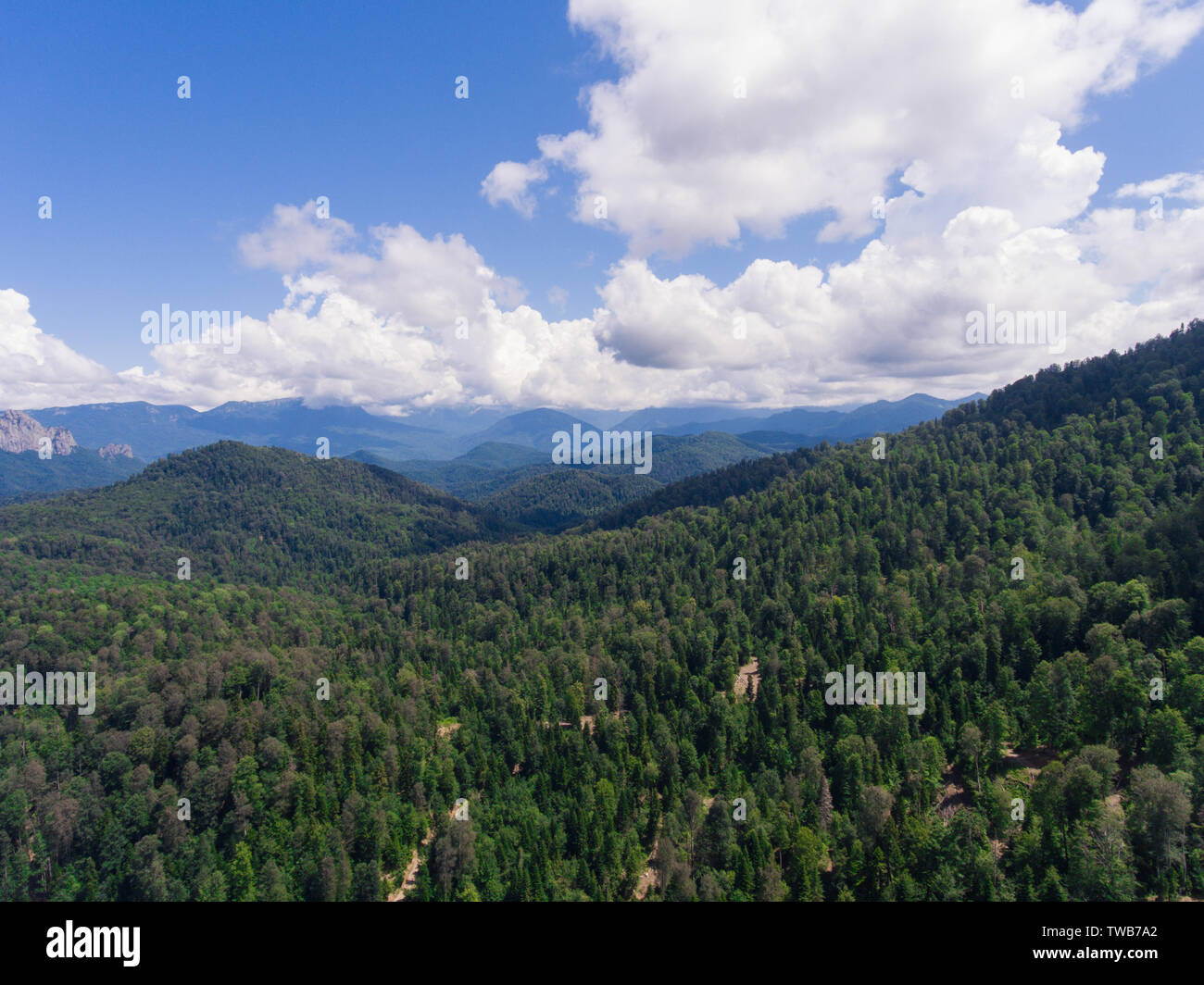 Aerial view summer mountain landscape hi-res stock photography and ...