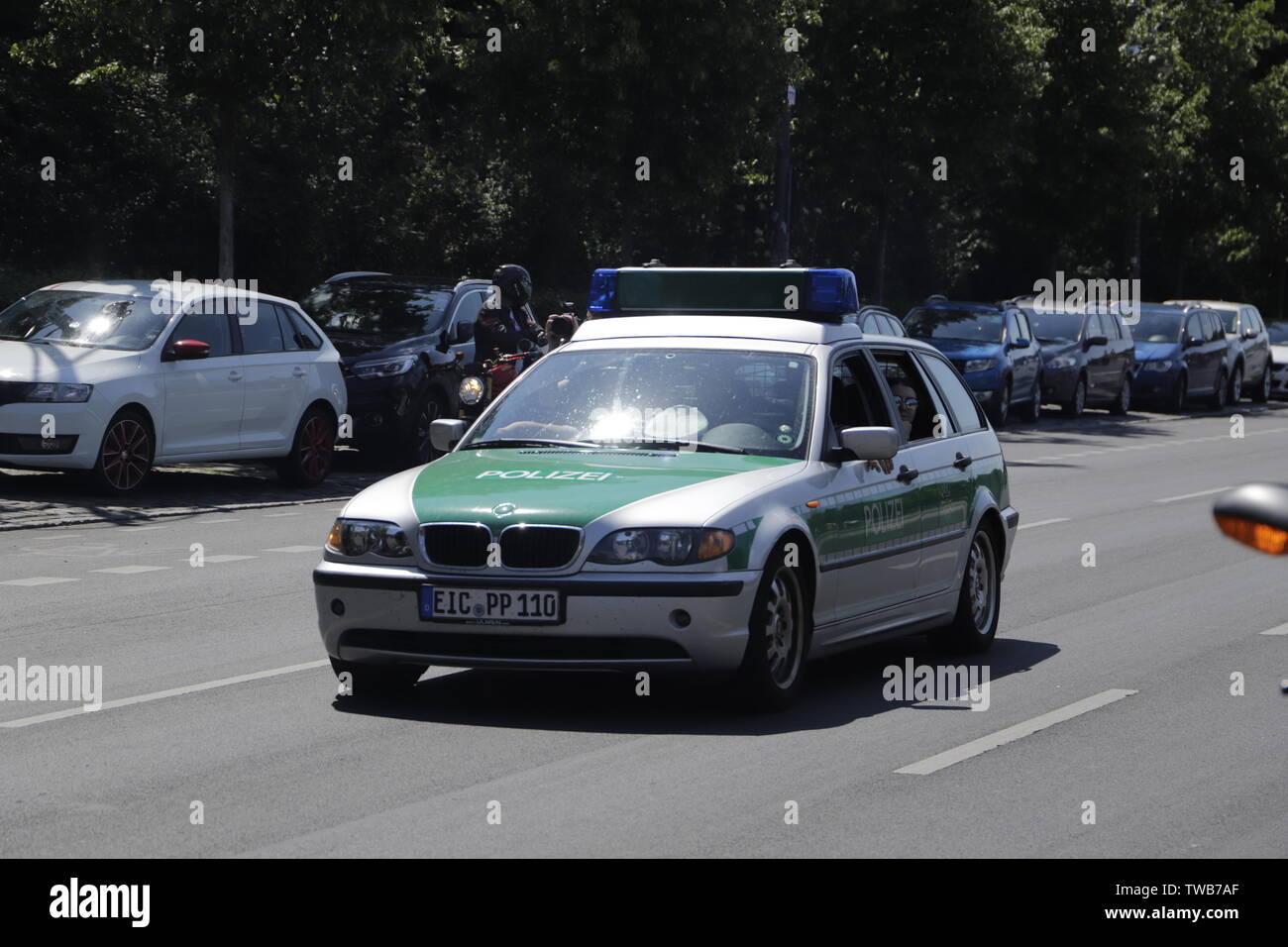 vintage police cars in a procession in Berlin, Germany Stock Photo - Alamy