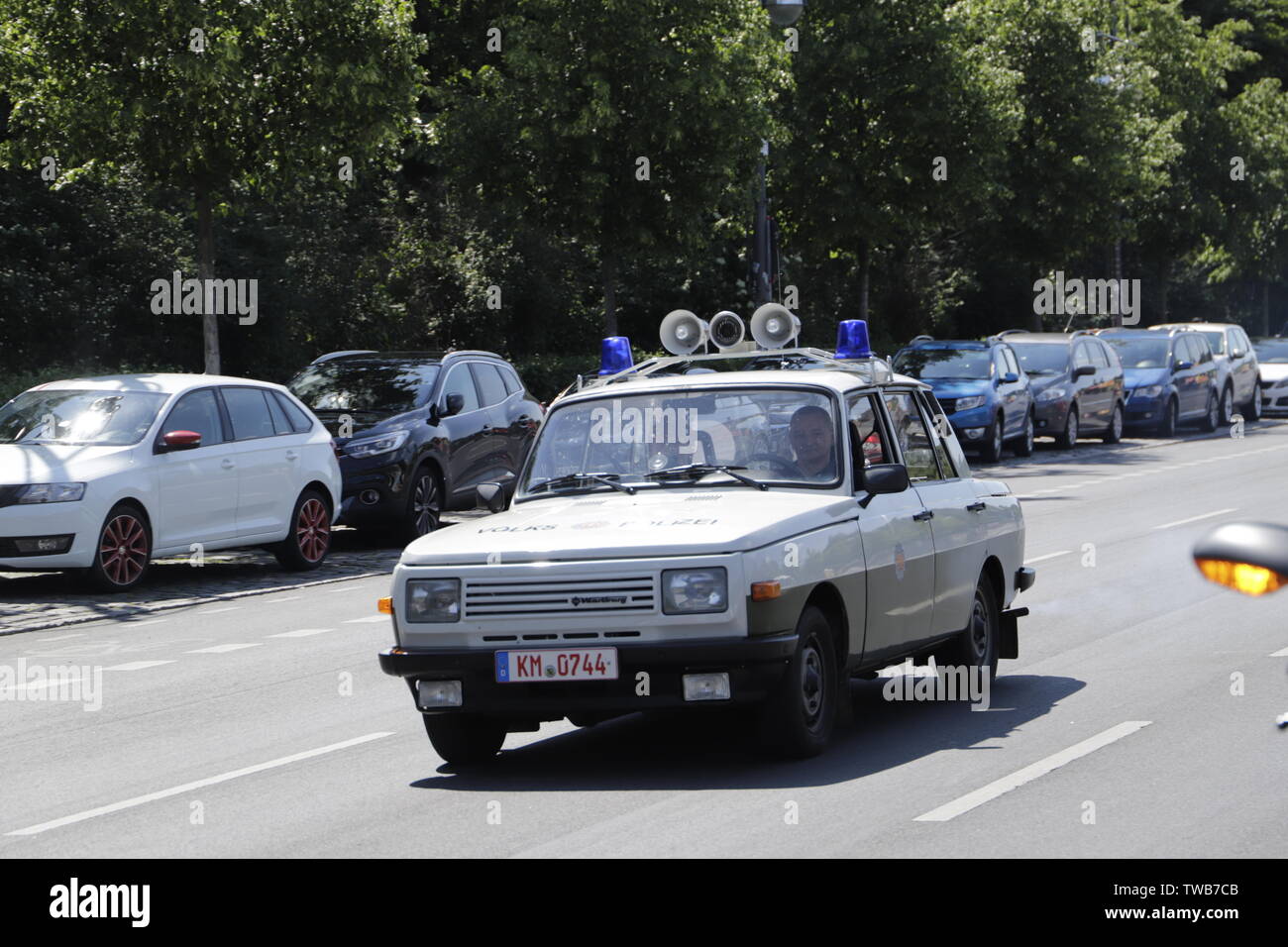 vintage police cars in a procession in Berlin, Germany Stock Photo - Alamy
