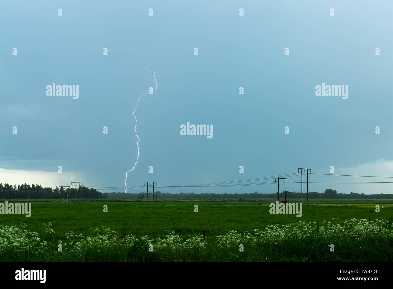 Lightning over field hi-res stock photography and images - Alamy