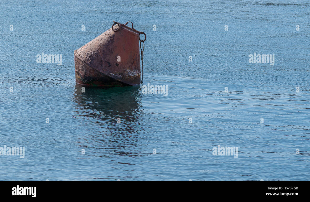 Old navigational buoy. Selective focus Stock Photo - Alamy