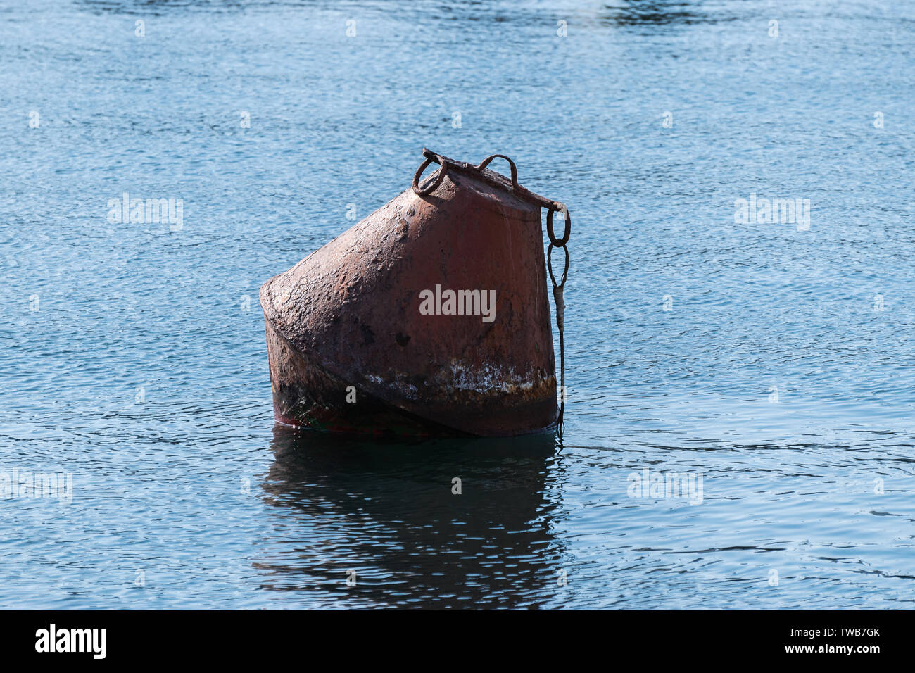Old navigational buoy. Selective focus Stock Photo - Alamy