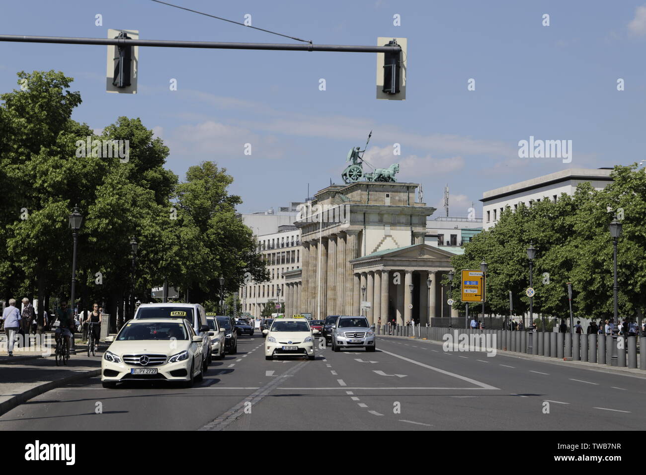 Procession in Berlin, Germany, with many cars Stock Photo - Alamy