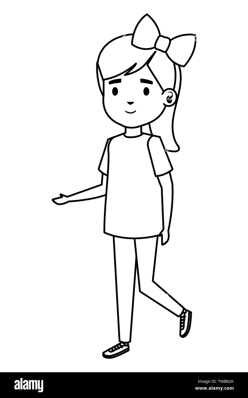 happy student girl comic character Stock Vector Image & Art - Alamy