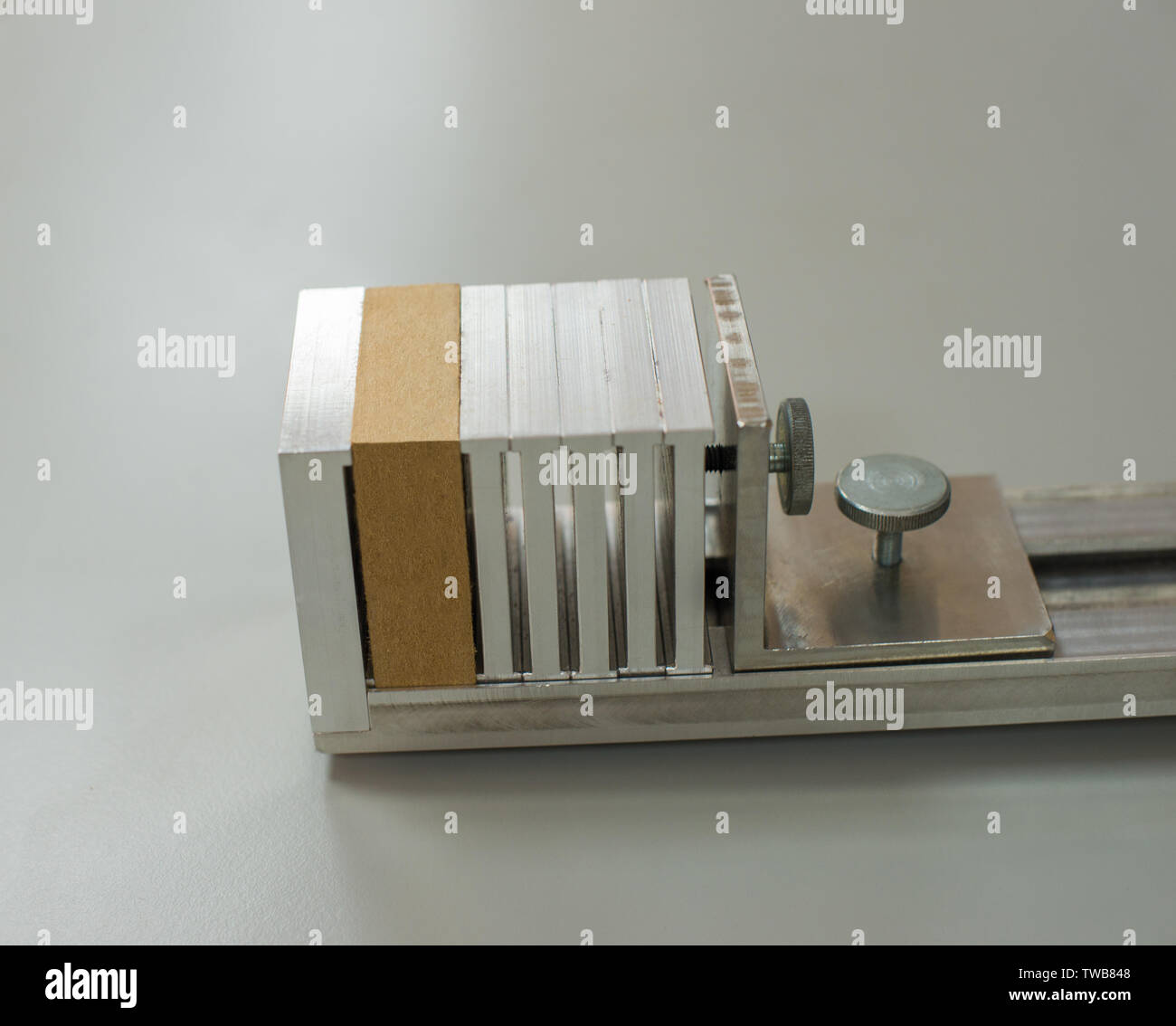 A sample of MDF (Medium Density Fibreboard) prepared for laboratory ...