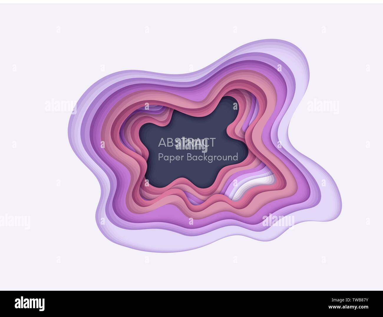 Abstract 3d background with papercut shapes. Paper design, vector ...