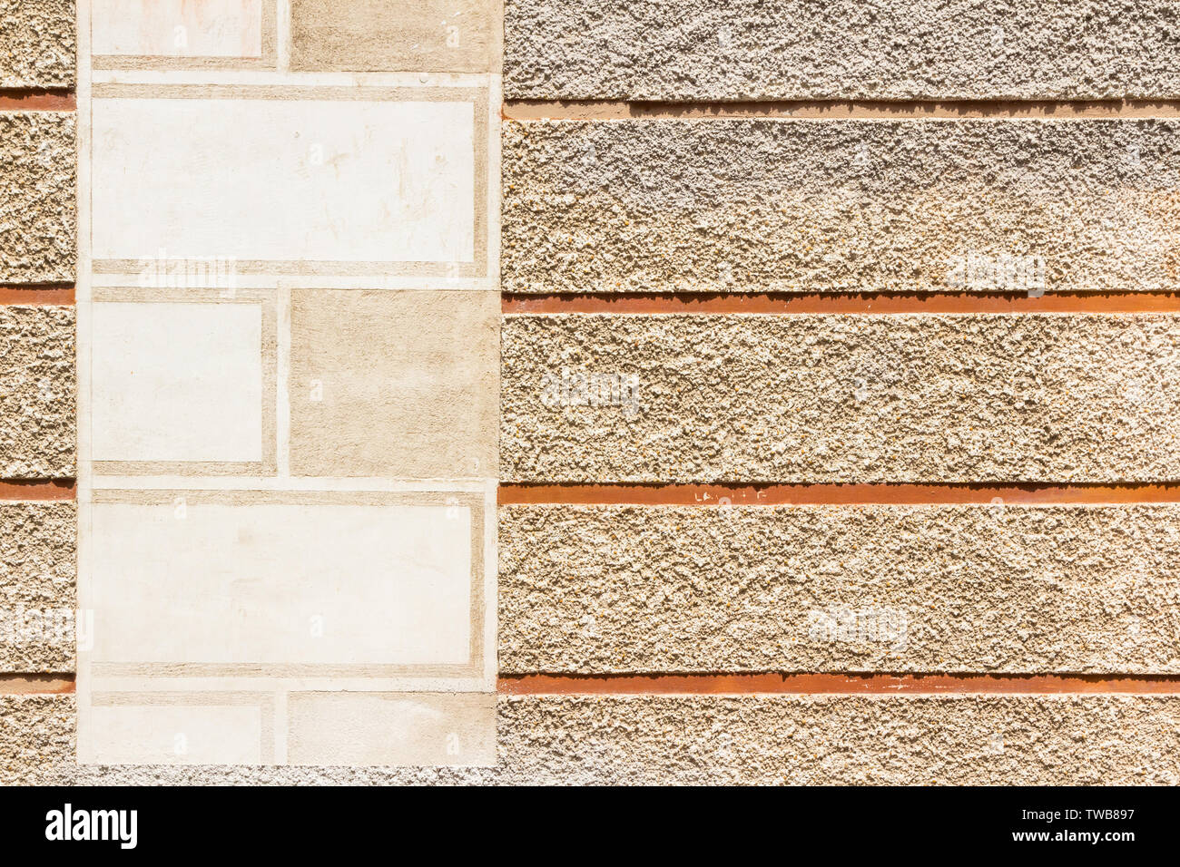 Renovated old patterns on Medieval house front wall in Koszeg, Hungary ...