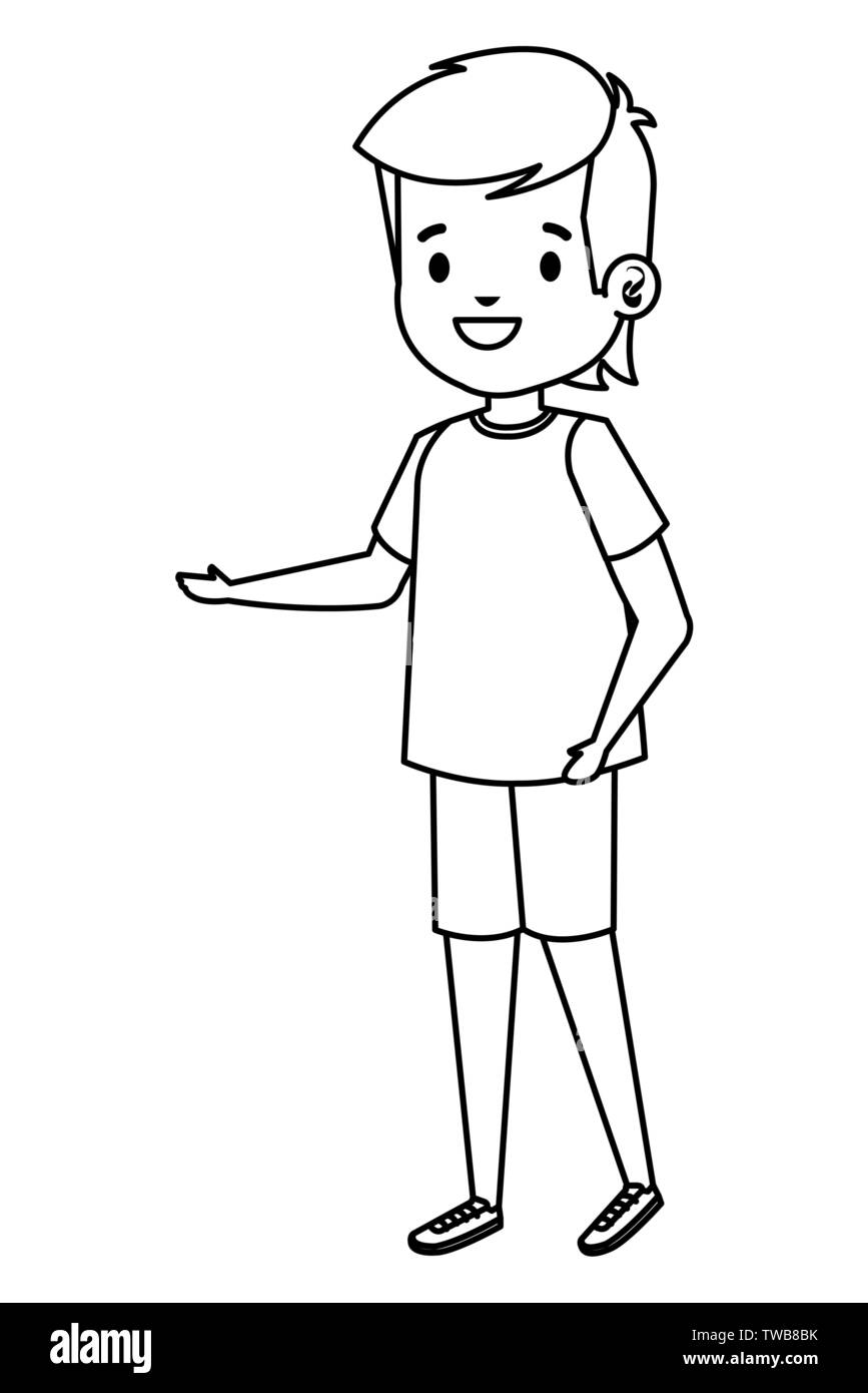 happy student boy comic character Stock Vector Image & Art - Alamy