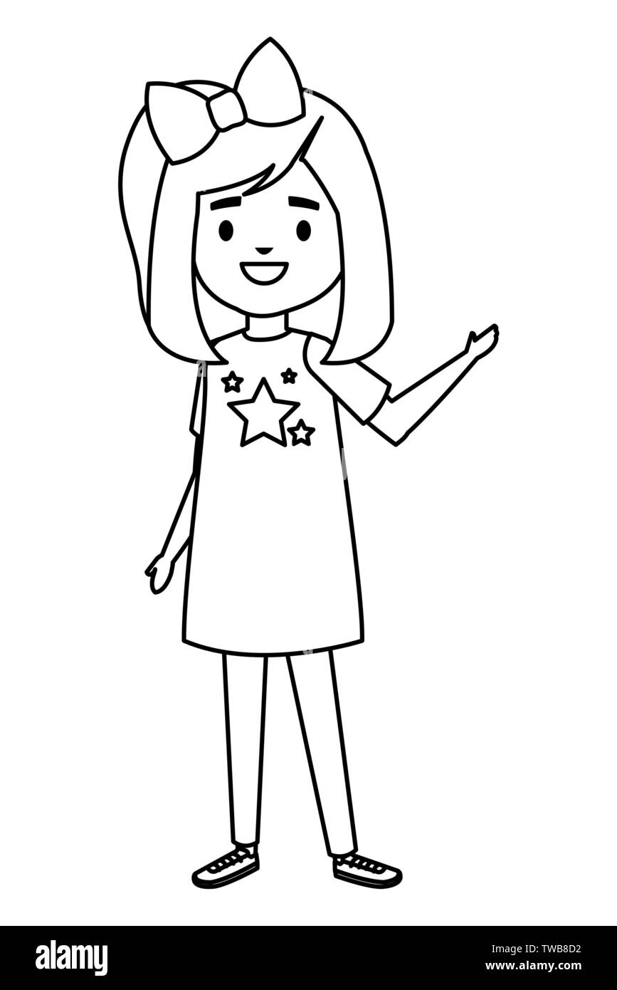 happy student girl comic character Stock Vector Image & Art - Alamy