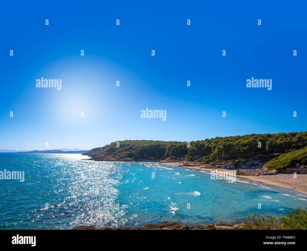 Cala de roca Plana beach in Tarragona beside Waikiki beach also Cala ...