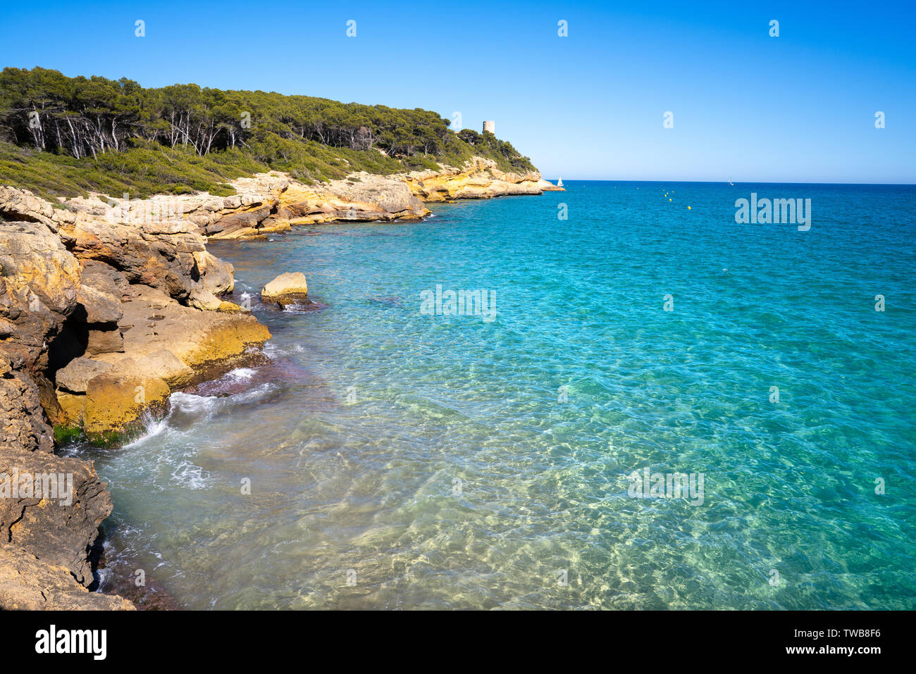 Cala de roca Plana beach in Tarragona beside Waikiki beach also Cala ...