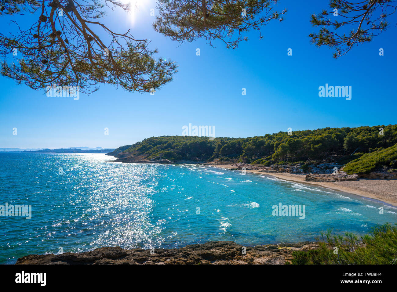 Cala de roca Plana beach in Tarragona beside Waikiki beach also Cala ...