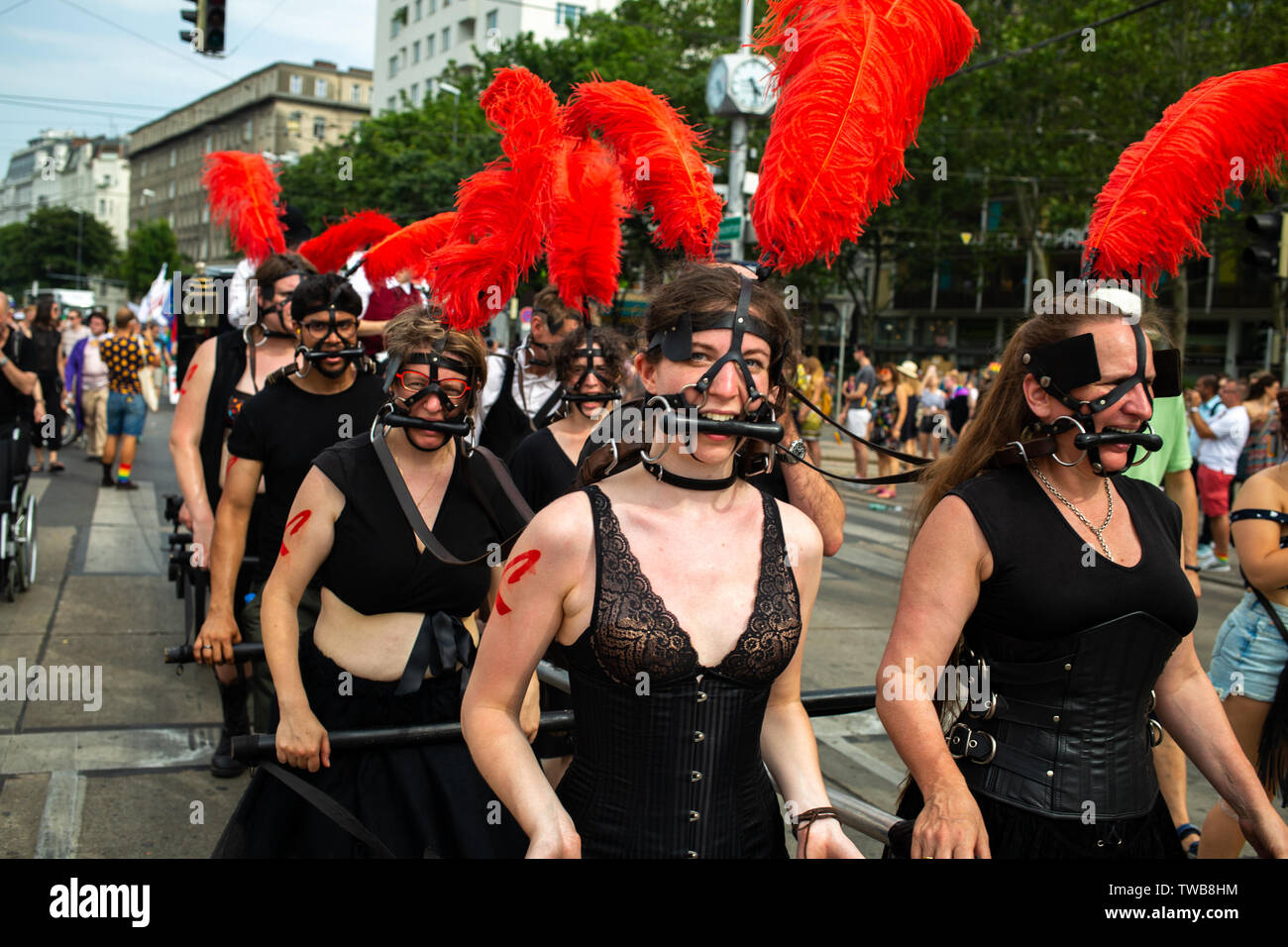 at Euro Pride, the largest Pride event in Europe. Vienna 15 June 2019 ...