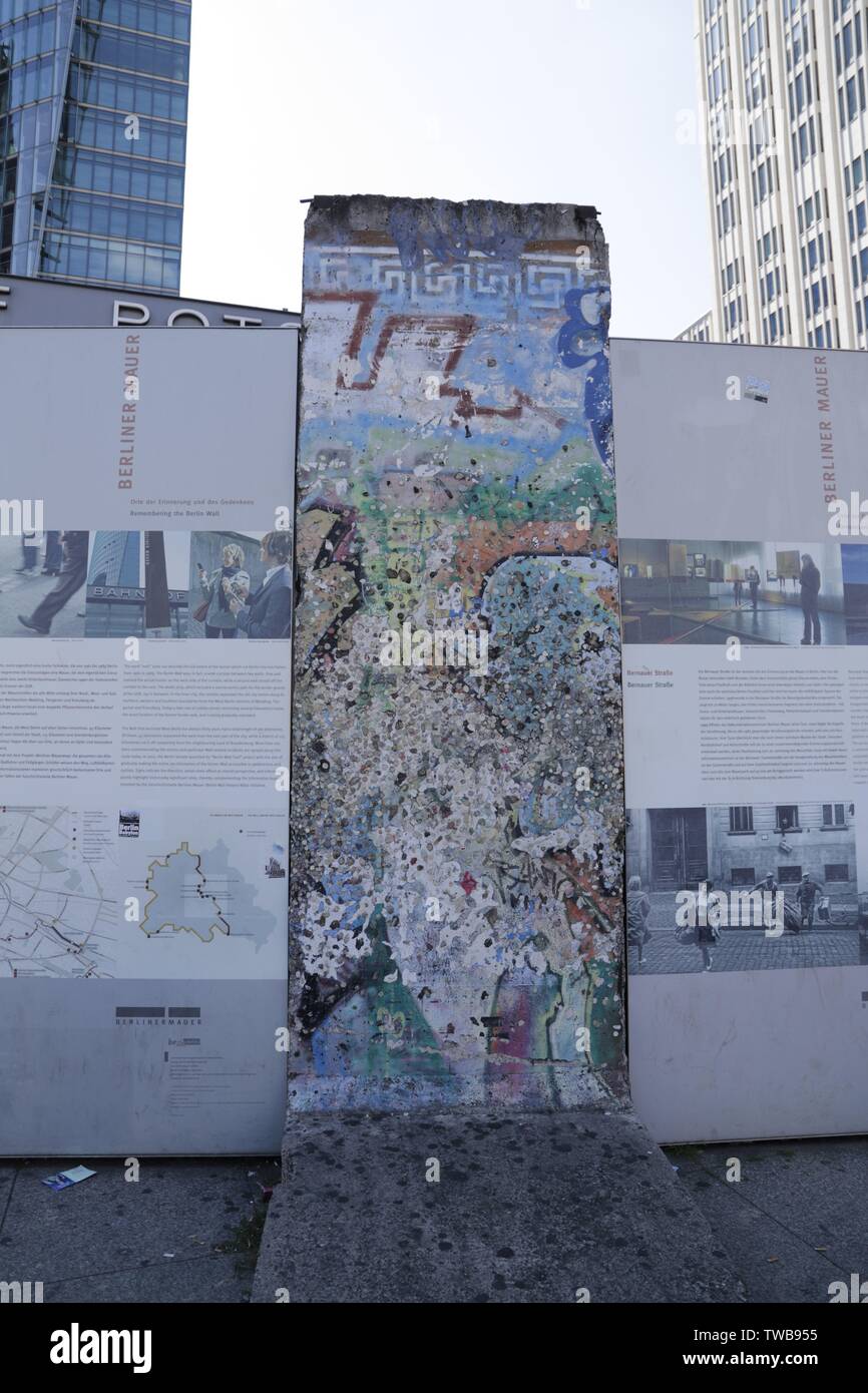 Parts of the Wall in Berlin, Germany. Which separated East and West ...