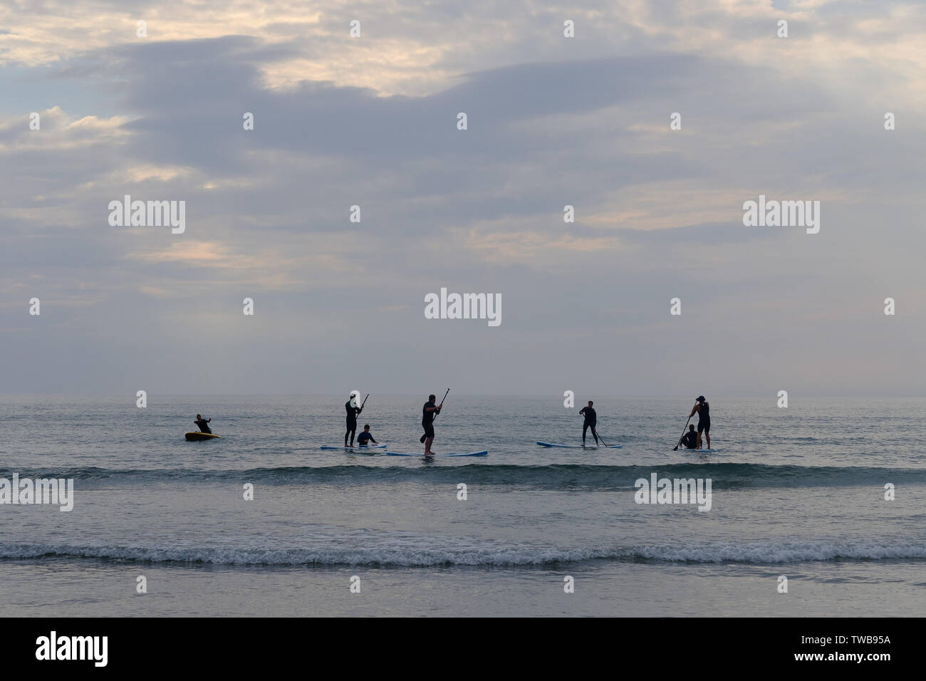 Stand Up Paddle Boarders Stock Photo - Alamy