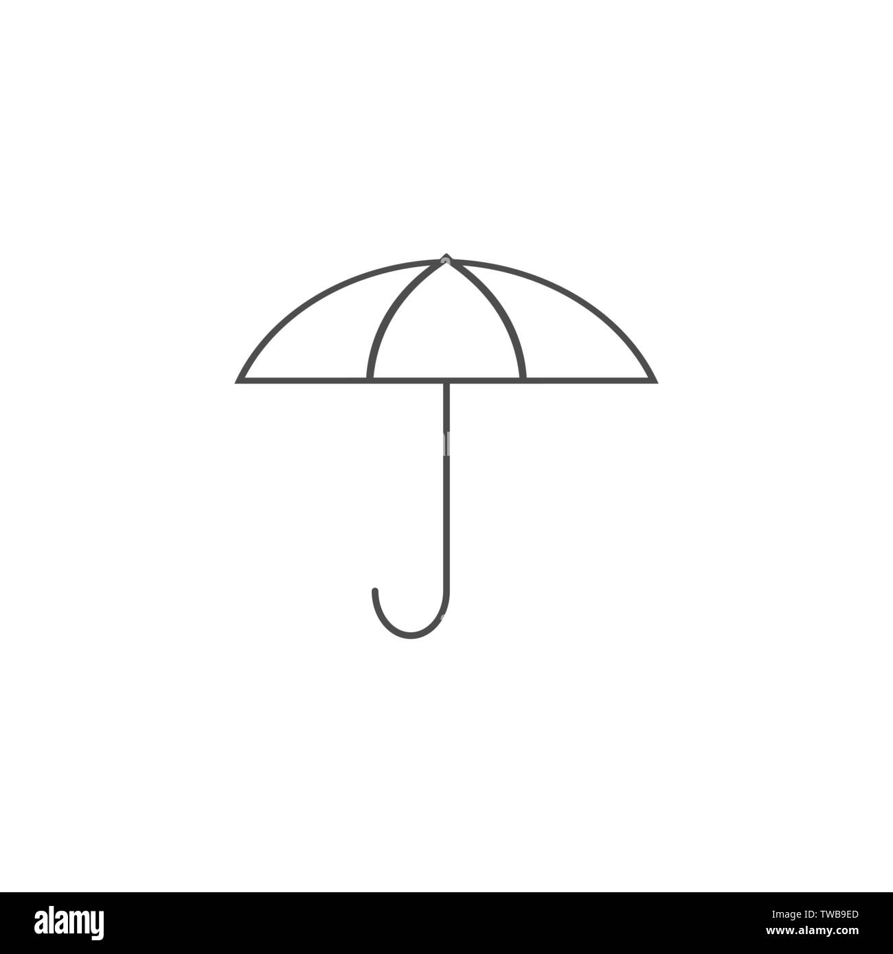 Umbrella line icon. Vector illustration flat Stock Vector Image & Art ...