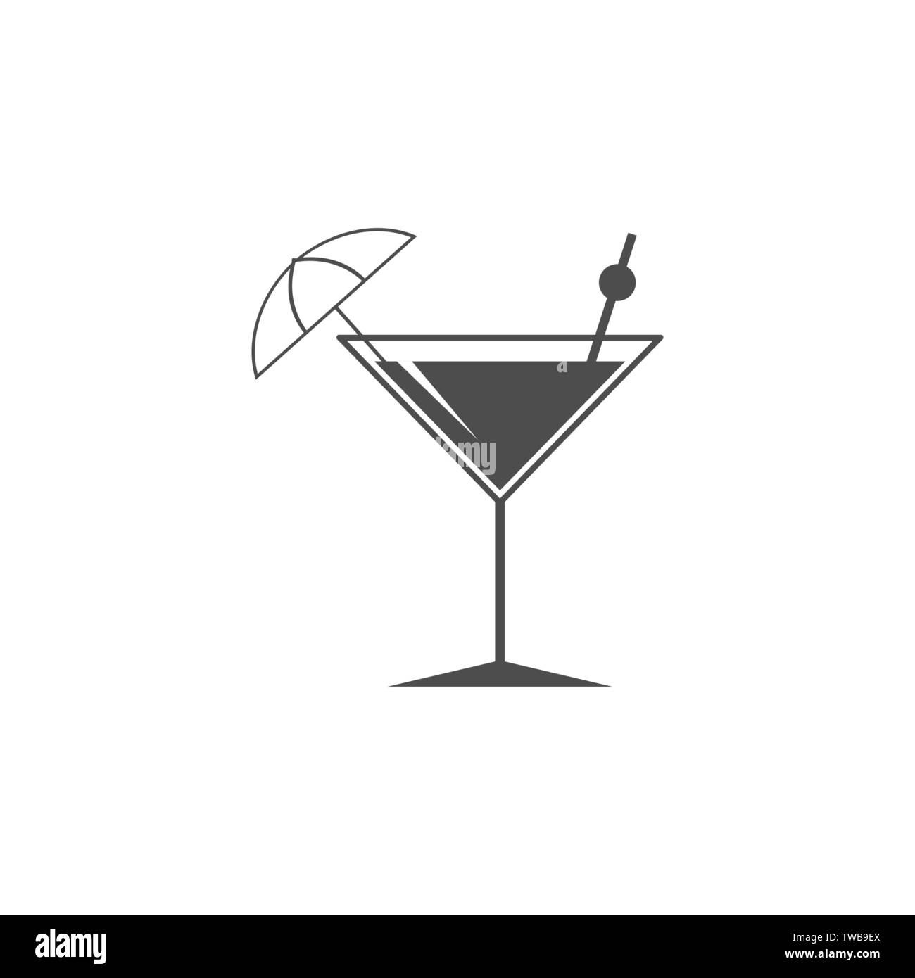 Wine glass cocktail umbrella hi-res stock photography and images - Alamy