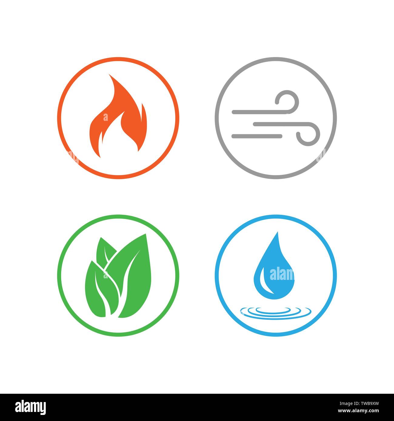 Four elements symbol. Vector illustration flat Stock Vector Image & Art ...