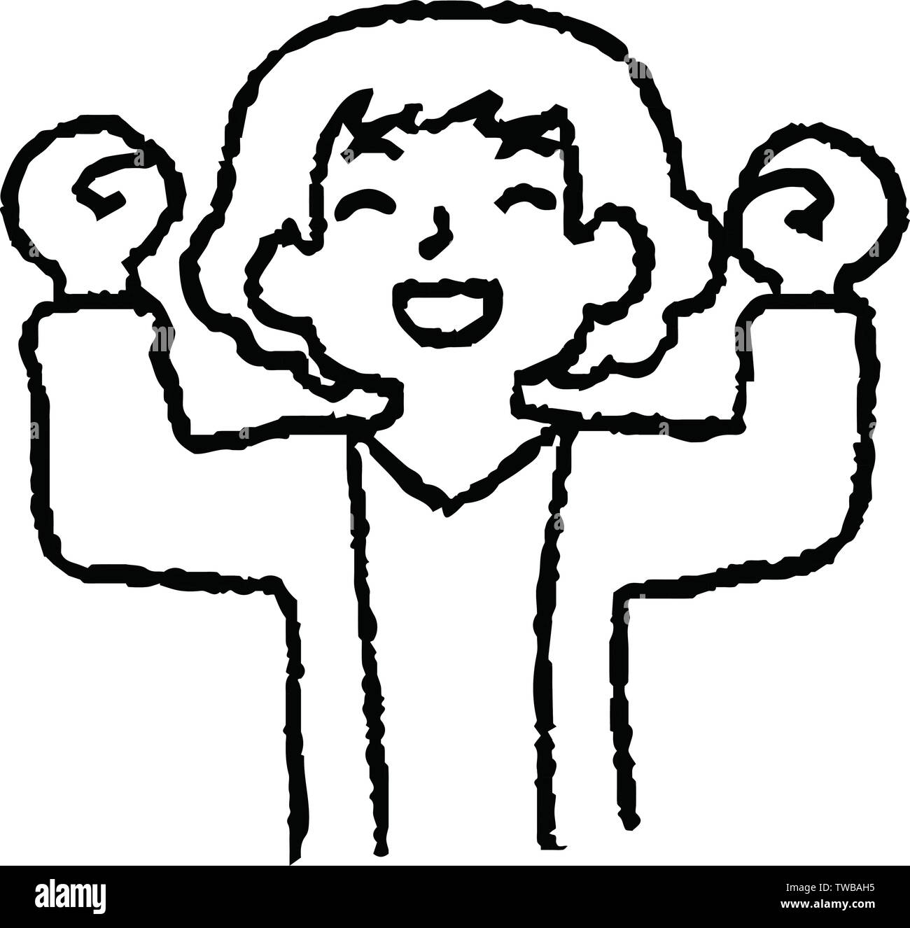 This Is An Analog Style Illustrations Of Women Emotional Expression