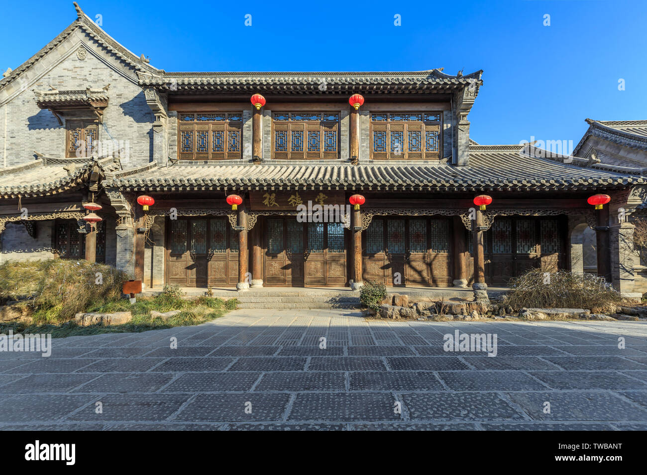 Traditional ancient buildings in the ancient city of Qingzhou Stock ...