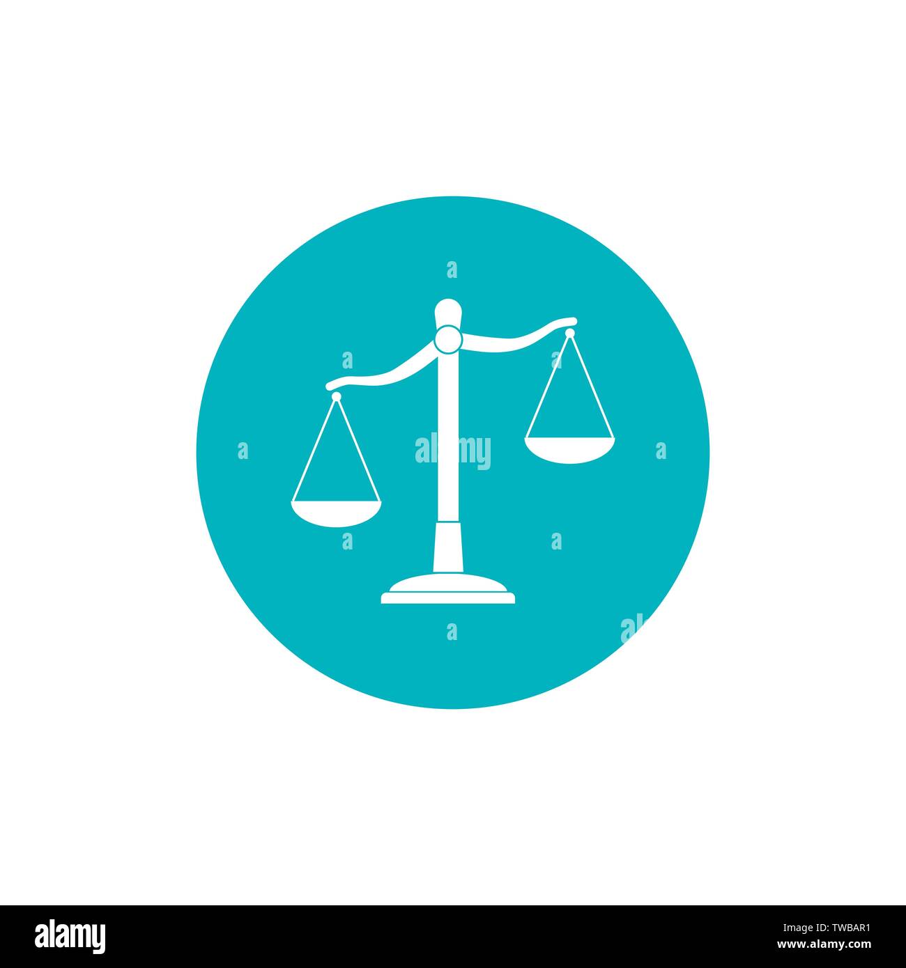 Vector illustration, flat design. Balance scale icon Stock Vector Image ...