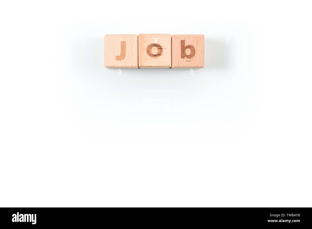 Jobs wooden blocks of business concept isolated on white background ...