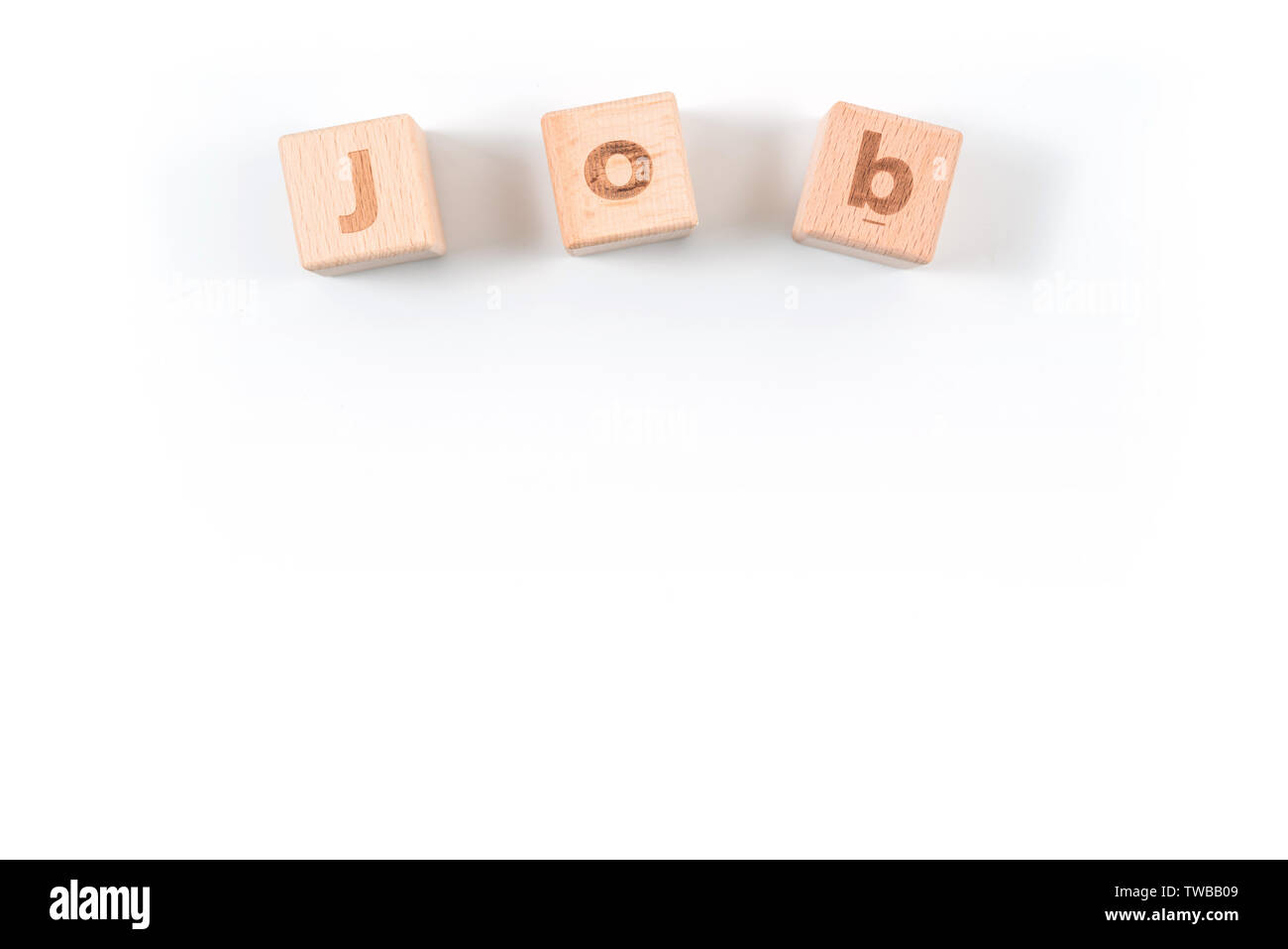 Jobs wooden blocks of business concept isolated on white background ...