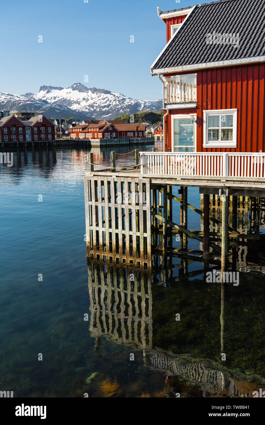 Svolvaer Harbour, Lofoten Islands, Norway , north of the arctic circle ...