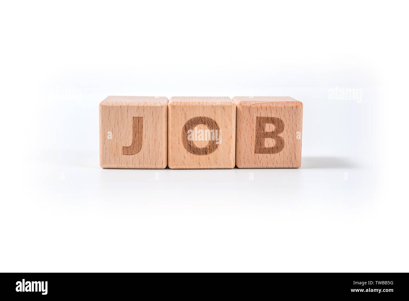Jobs wooden blocks of business concept isolated on white background ...