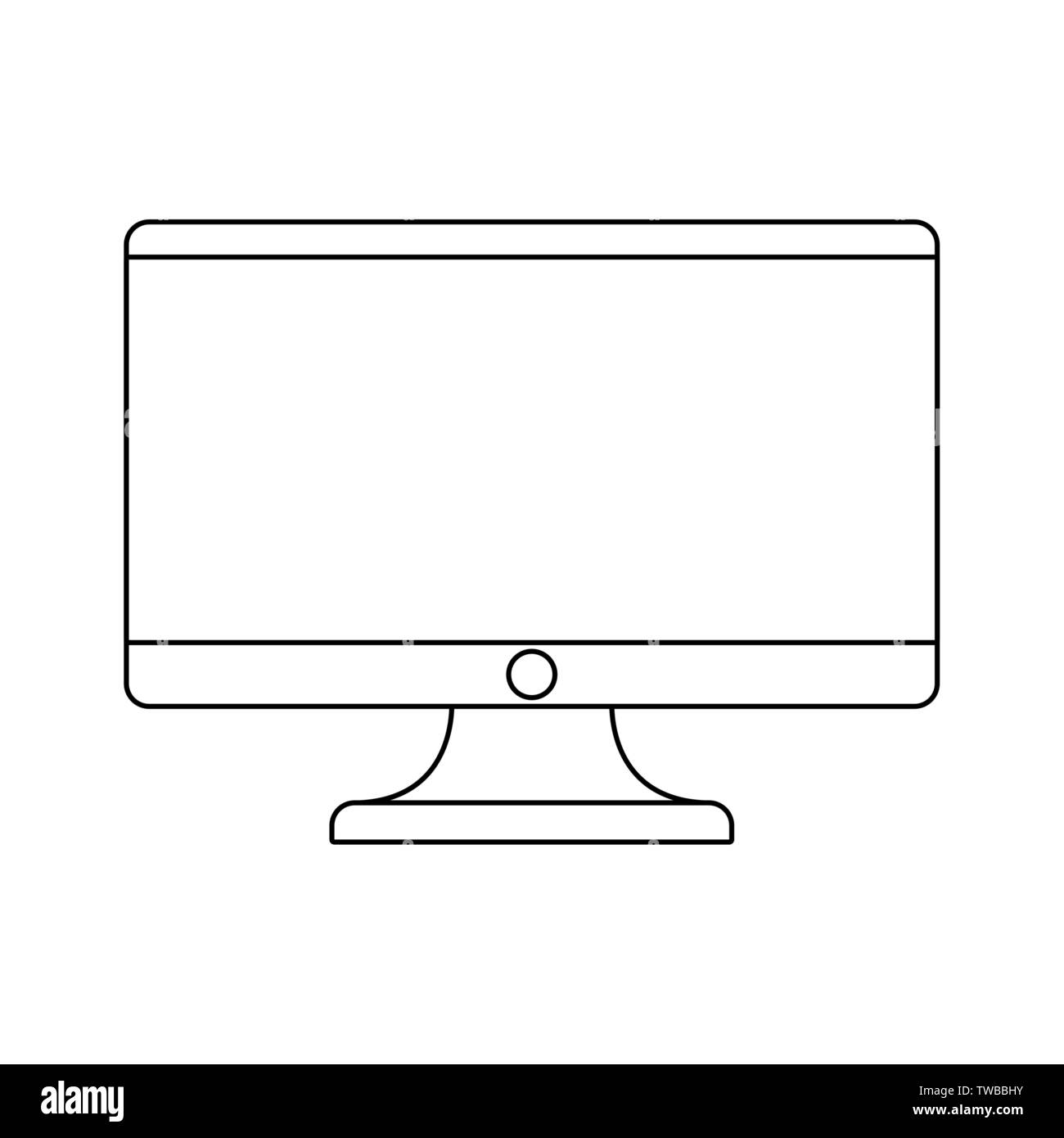 computer monitor device isolated icon vector illustration design Stock ...