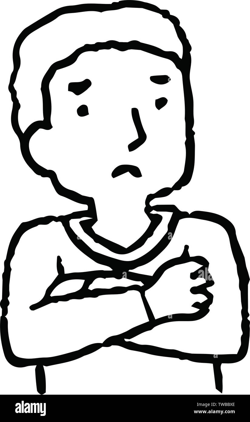 This Is An Analog Style Illustrations Of Men Emotional Expression Stock