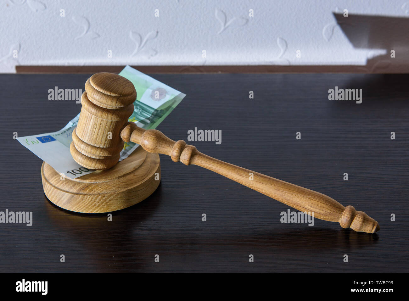 Wooden gavel, judge hammer on wooden background Stock Photo - Alamy